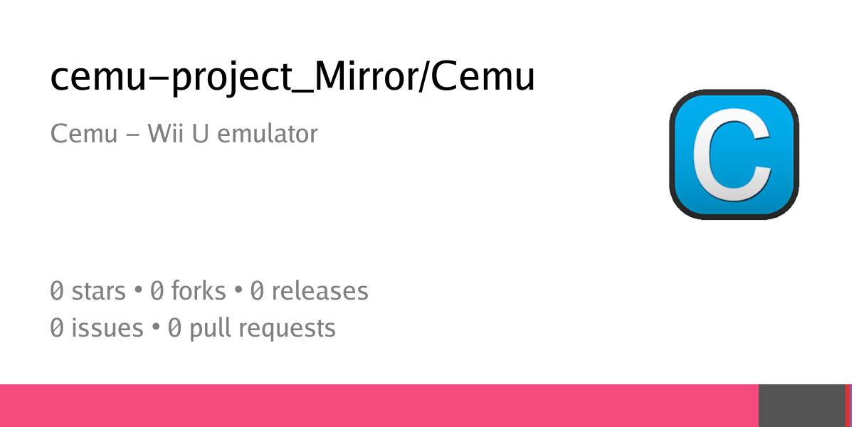 cemu-project_Mirror/Cemu: Cemu - Wii U emulator - nadeko.net Git Server